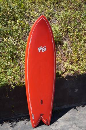 Kane Garden Fish 6’0” quad surfboard red $300 | Sports Goods For Sale ...