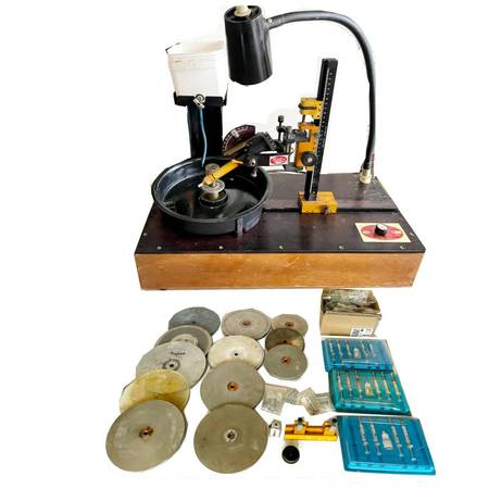 MASTER MDR 102 FACETING MACHINE LAPIDARY MACHINE With Laps and 2 index ...