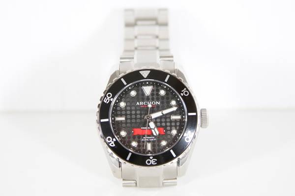 *NICE* - ARCHON OFFSHORE PRO AUTOMATIC STAINLESS STEEL MENS WATCH $300 ...
