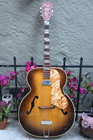 Vintage 1949 Kay Encore - Model 160 Acoustic Electric Jumbo Archtop w ...