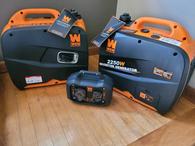 Two (2) NEW Wen 56200i 2000 Watt Inverter Generator & Wen Parallel Kit ...