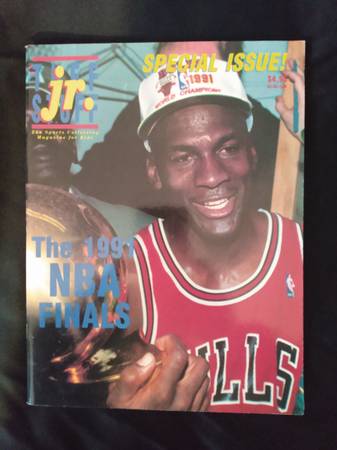 MICHAEL JORDAN tuff stuff jr magazine 91 finals w/ card inserts $25 ...