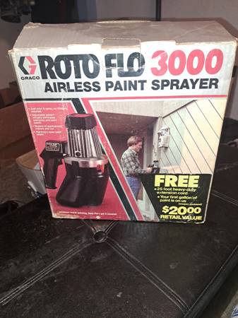 Roto Flo 3000 air less paint Sprayer $30 | Tools For Sale | Medford, OR ...