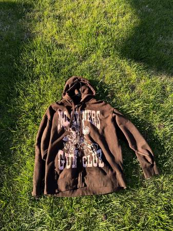 No Owners Brown “Gun Club” Zip up hoodie $60 | Clothing For Sale ...