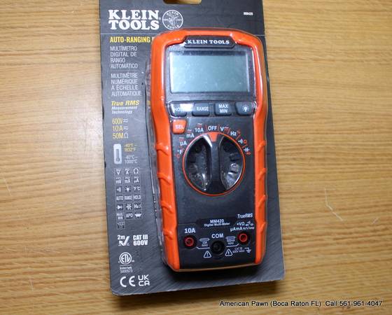 Klein Tools MM420 Digital Multimeter, Auto-Ranging TRMS Multimeter, 60 ...