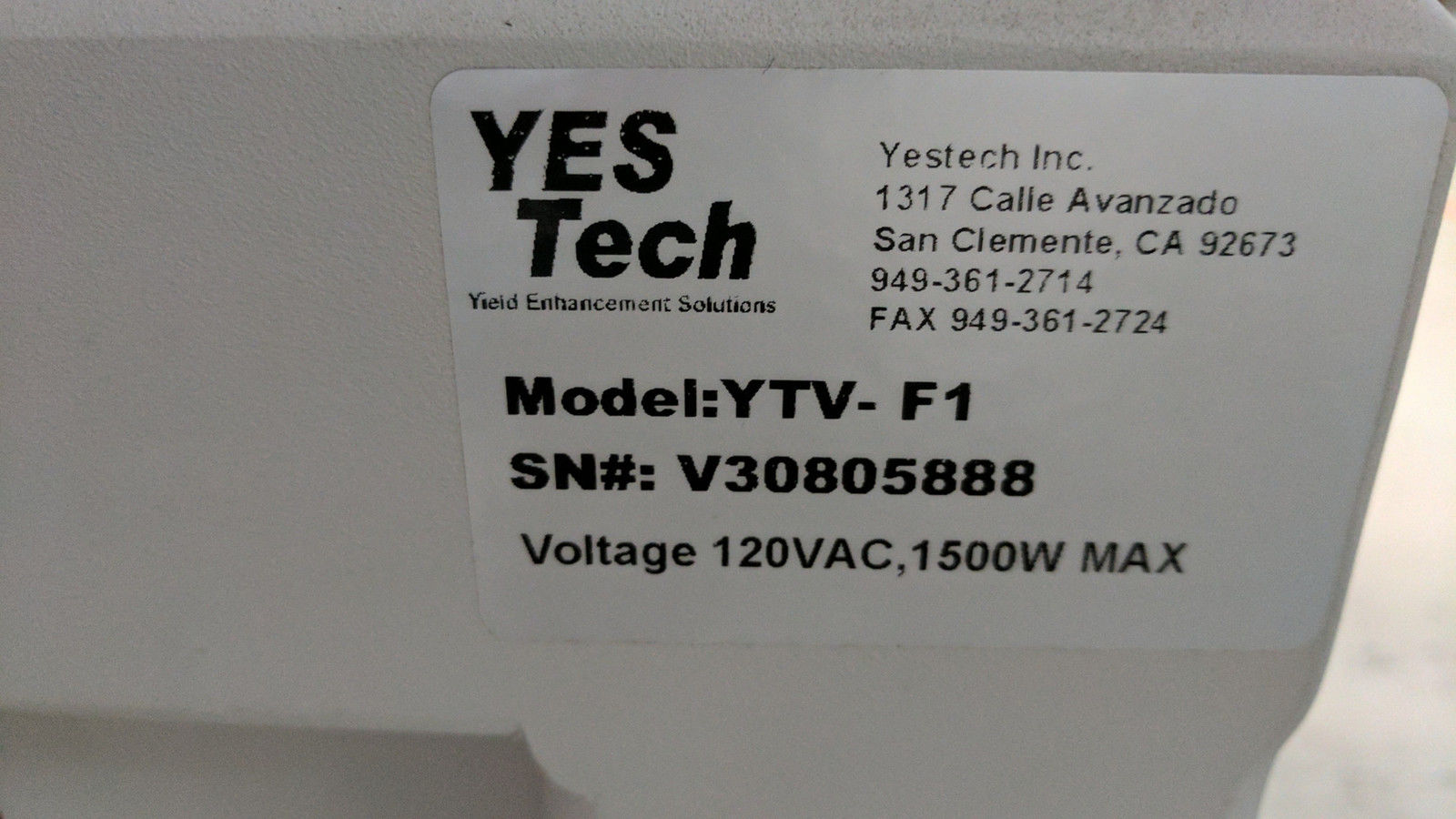 Yestech YTV-F1 inline AOI 2008 4 side camera | Tools For Sale | Miami ...