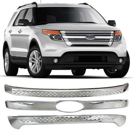 Front Grill Covers Fit For 2011-2015 Ford Explorer Snap On Grille Over ...