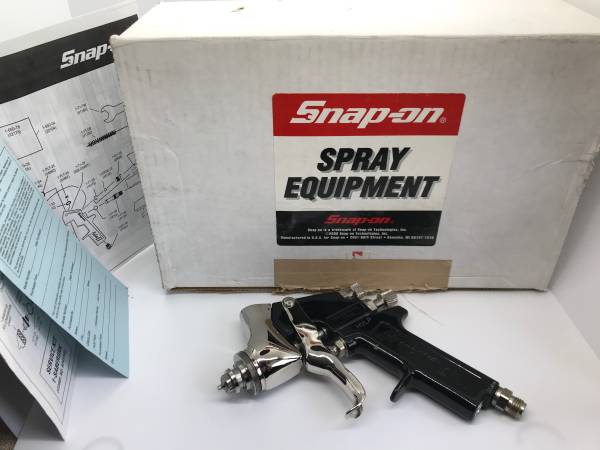 NEW SNAP ON Tools Air Paint Spray Gun HVLP Saber II Gravity Feed BOX ...