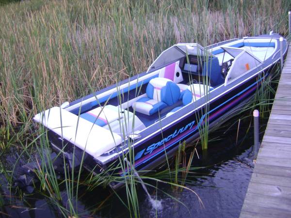 Blue Fin Spectrum 19.5 1988 Aluminum Boat Project all roller trailer ...