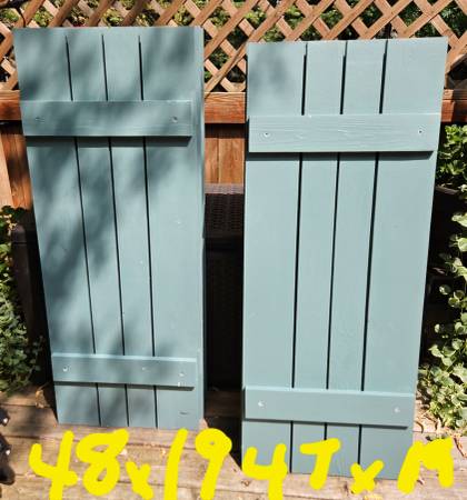 SHUTTERS For Exterior Windows CUSTOM HAND CRAFTED Wood 26 total vario ...