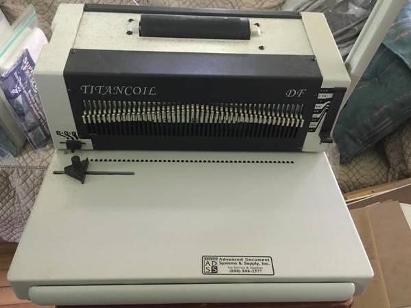 Titancoil Comb Coil Binding Machine;Heavy duty manual punch;20 sheets ...