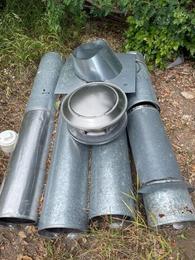 Double wall chimney flue pipes, roof flashing and elbow fittings - $100 ...