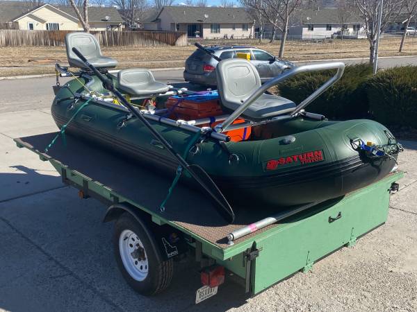 Saturn Triton Whitewater/Fishing Raft W/Trailer $4,800 | Boats For Sale ...