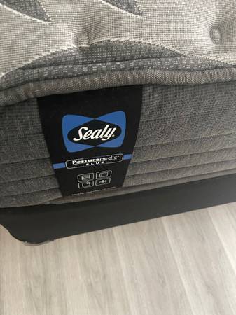 Sealy Posturepedic Plus. Queen Matress box spring. With Bed Frame ...