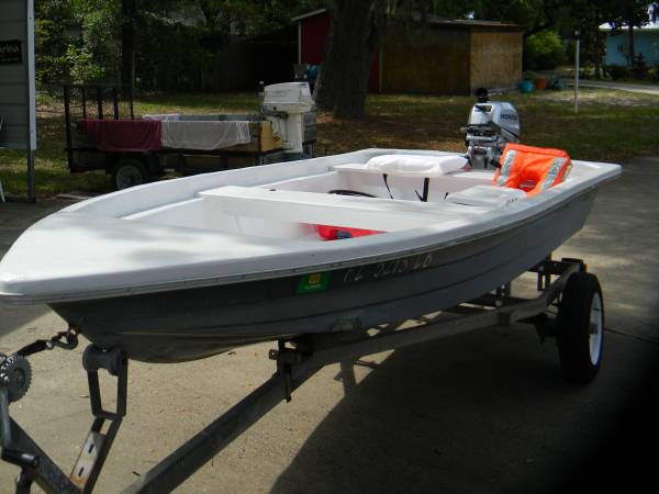 14 ft fiberglass boat, motor trailer $2,300 | Boats For Sale | Okaloosa ...
