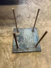 Steel Weld Plate for Concrete Embed, 3/8 x 12 x 12 with 5/8 x 24 dba ...
