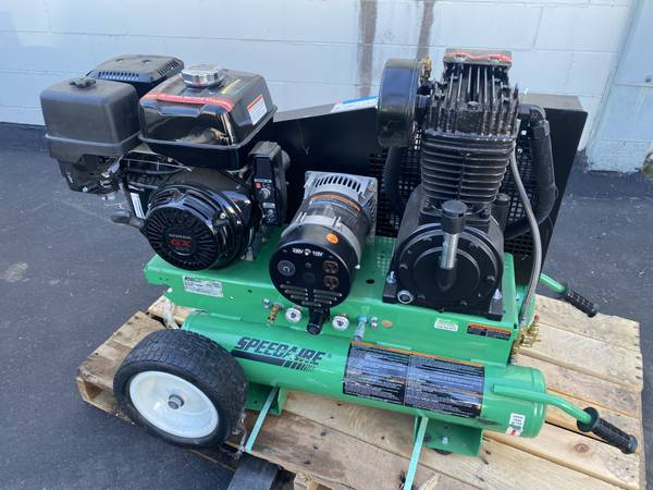 SPEEDAIRE Air Compressor Generator Combo -13hp Honda Electric Start ...