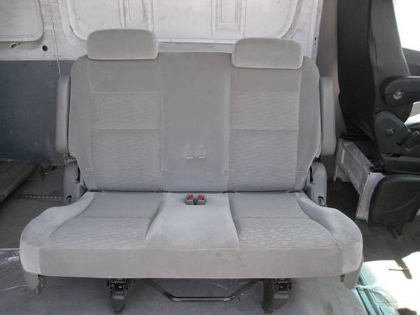 Grey Cloth Folding Bench Seat with Arm Rests, for van minivan mini van ...