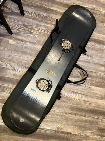 k2 fat bob snowboard w/ clicker bindings and carry bag $60 | Sports ...