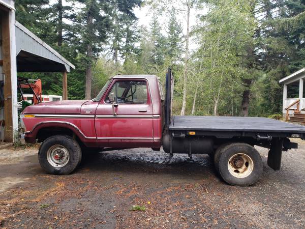 1978 Ford F-250 4wd Dually Power Take off flat bed - $6,000 (coos bay ...