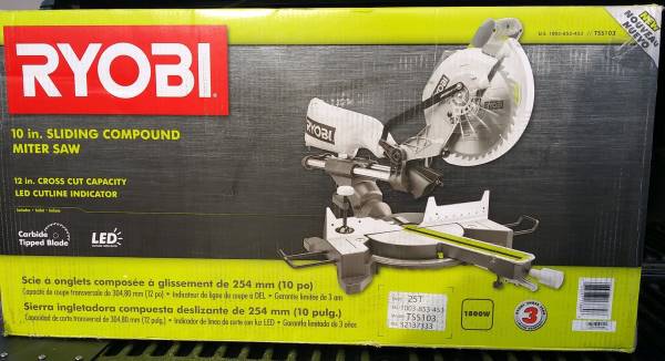 RYOBI 15 Amp 10 in. Sliding Compound Miter Saw w LED Cutline Indicator $200 | Apartments For ...