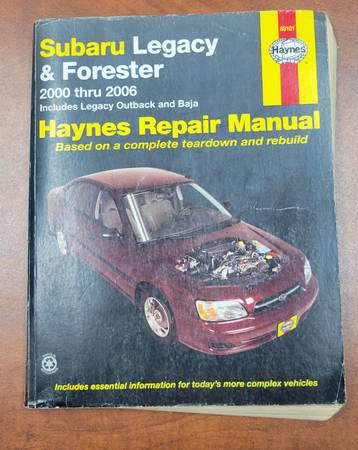 2000-2006 Subaru Legacy and Forester Repair Manual $10 | Auto Parts ...