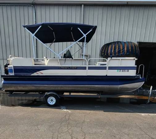 1997 crestliner pontoon boat lake ready $13,900 | Boats For Sale ...