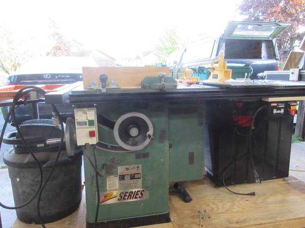 Grizzly 3HP 1PH cabinet table saw w/ Lointech fence system $1,300 ...