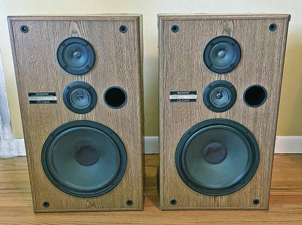 PIONEER CS-G204 3 WAY SPEAKER SYSTEM FLOOR STANDING SPEAKERS 6 ohm 100 ...