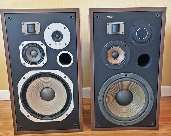 PIONEER HPM-60 4 WAY SPEAKER SYSTEM FLOOR STANDING SPEAKERS 8 ohm 60W ...