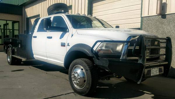 2011 Dodge Ram 4500 Crew Cab Dually 4X4 Custom Flatbed Cummins Diesel ...