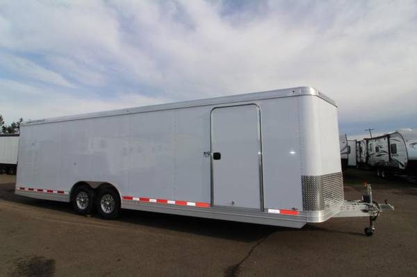 2019 Featherlite 4926 28' Enclosed Car Trailer - All Aluminum - Rear R ...