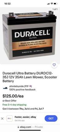 SLI27M Duracell Ultra Gold Flooded 840CCA BCI Group 27 Car and Truck B ...