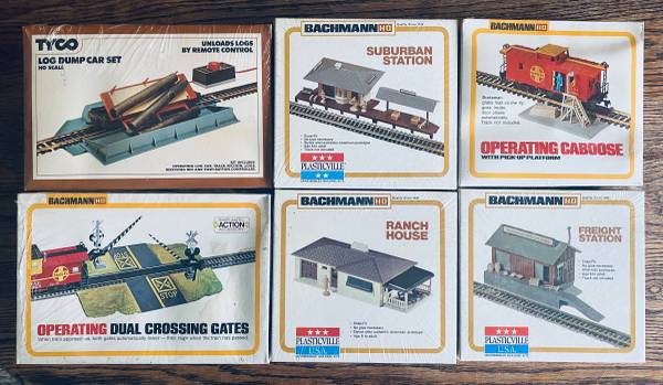 6 NOS HO MODEL RAILROAD BUILDING KITS BACHMANN TYCO $70 | Apartments ...