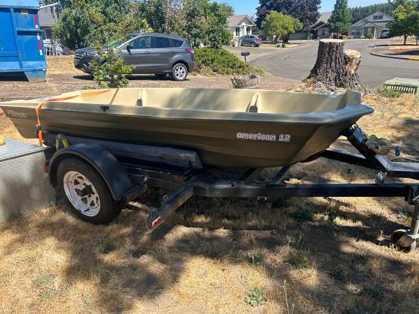 12ft Plastic Jon Boat & Trailer for sale. $900 | Boats For Sale | Salem ...
