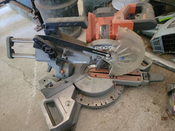 Ridgid R48607 18V 7 1/4 in Brushless Cordless Miter Saw Tool Only $175 ...