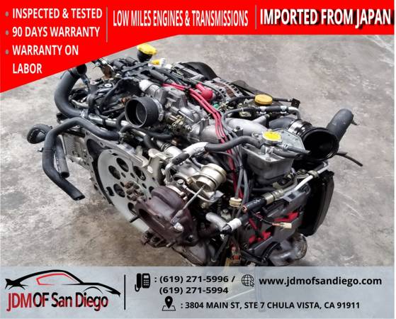 2002 2005 JDM SUBARU IMPREZA WRX EJ205 NON AVCS TURBO ENGINE 2.0L $1 ...