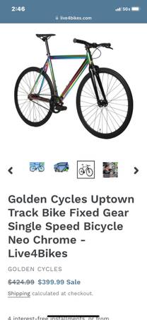 55cm frame 700c wheels Golden Cycles Fixie / Single Speed road bike $200 | Bikes For Sale | San ...