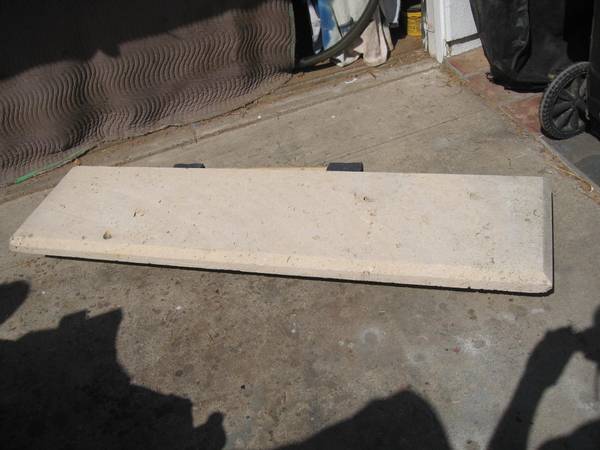 Fossilized Natural Stone Travertine Benchtop/Countertop-w-Beveled Edge ...