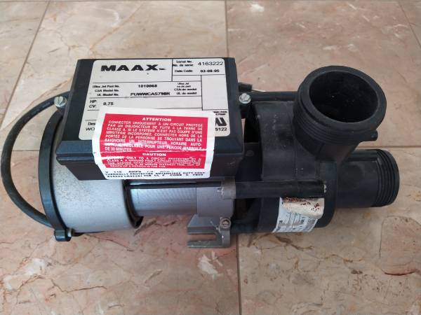 MAAX Whirlpool bathtub jet water pump PUUTCAS798GR $160 | General Items ...