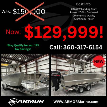 2024 NEW 23’ Landing Craft Aluminum by ARMOR Marine | Boats For Sale ...