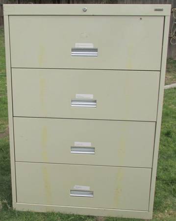 Anderson Hickey 4 Drawer Locking Lateral Legal & Letter File Cabinet ...