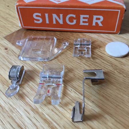 Singer Sewing Machine Pressure Feet in Singer Box $15 | Arts & Crafts ...