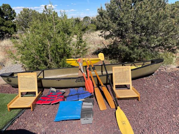 13ft Easy Rider Kevlar 49 Canoe w/ Outrigger + Accs. $1,200 | Boats For ...