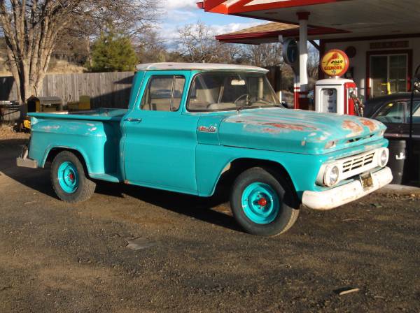 1962 chevrolet c 10 shortbed stepside 235 6 cyl. 3 spd. - $3500 (yreka ...