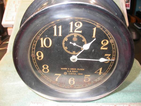 US Navy Chrome Mark 1 Deck Clock WW2 1940 Seth Thomas $325 | Apartments ...