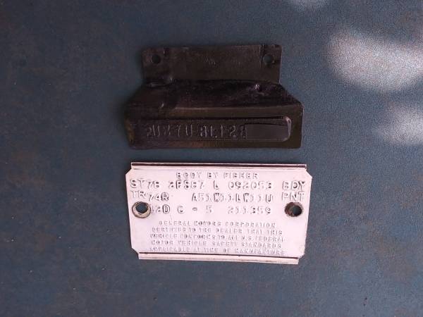 1978 PONTIAC FORMULA FIREBIRD VIN & COWL TAG $800 | Auto Parts Sale ...