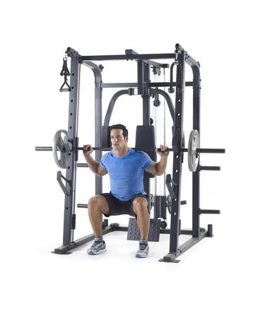Smith Half Rack Cable Cross Row Pulldown Gym Set! $2 | Sports Goods For ...