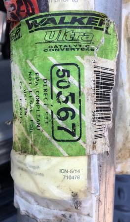 Walker Ultra exhaust # 50567 (lower pipe only ) $20 | Auto Parts Sale ...