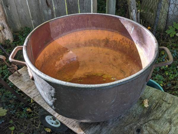 Huge Antique Copper Kettle Candy Apple butter 3 feet wide $375 ...